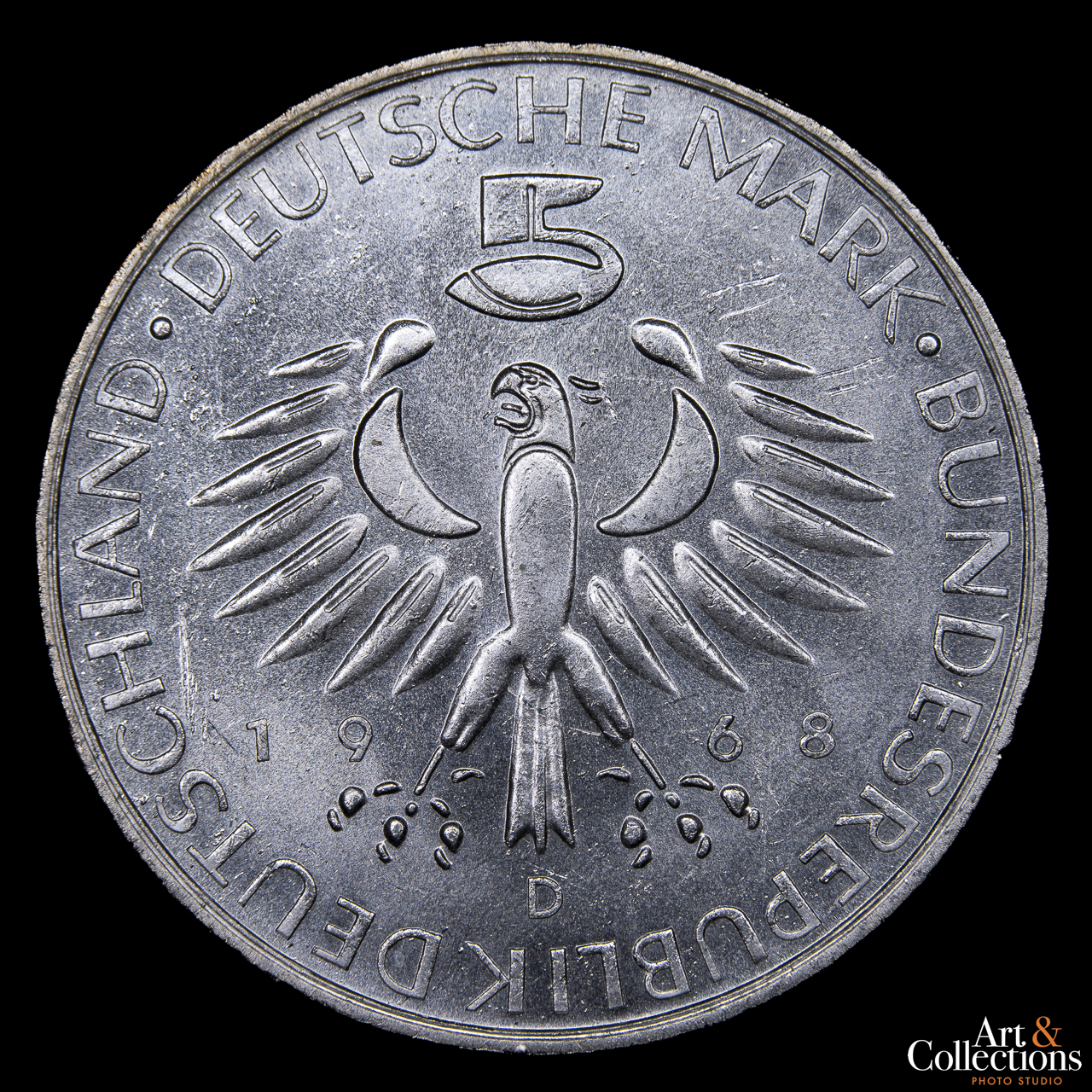 Alemania Federal 5 Marcos 1968 D - Numismatica Anderbus